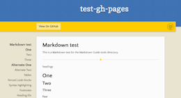 GitHub Pages Markdown Reference Markdown 101