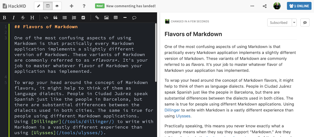 HackMD Markdown Reference | Markdown Guide