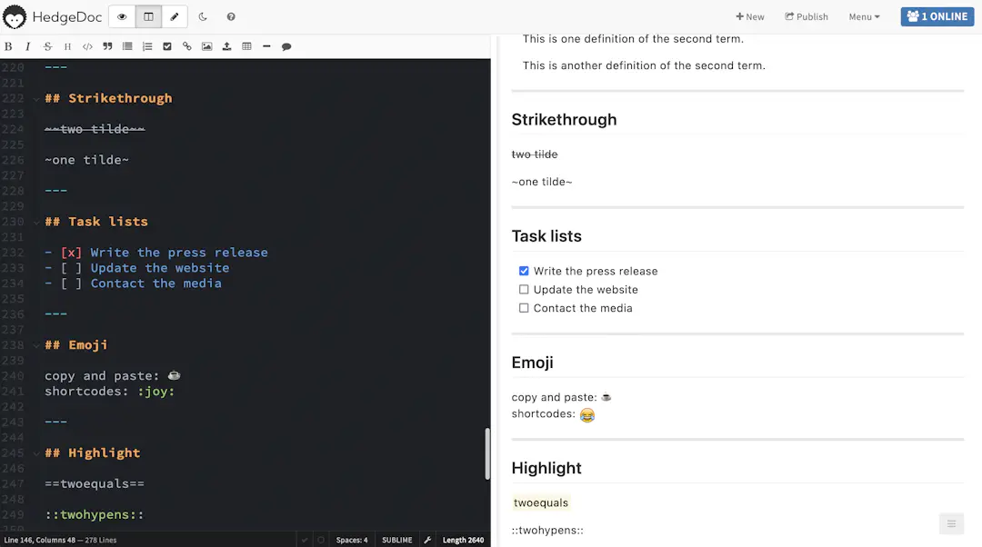 Hedgedoc Markdown Reference Markdown Guide